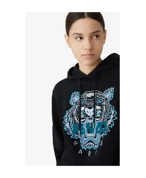 Kenzo Tiger Logo Embroidered Hoodie