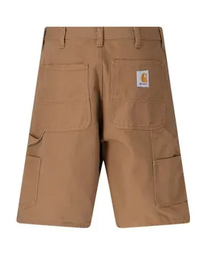 Carhartt Work In Progress Logo Patch Chino Shorts - Brown