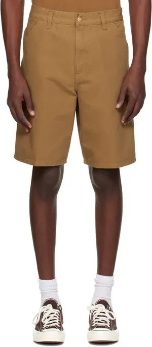 Carhartt Work In Progress Logo Patch Chino Shorts - Brown