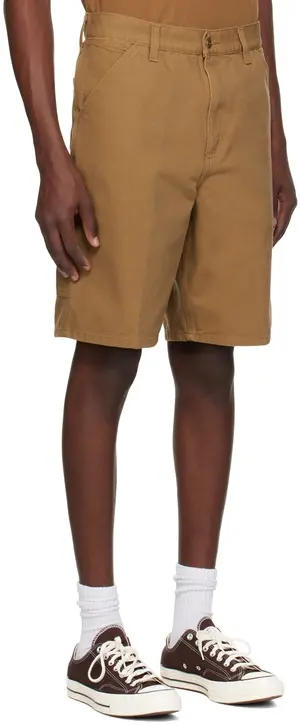 Carhartt Work In Progress Logo Patch Chino Shorts - Brown