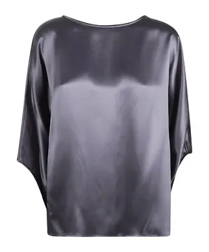 Relaxed Fit Crewneck Tunic Tops
