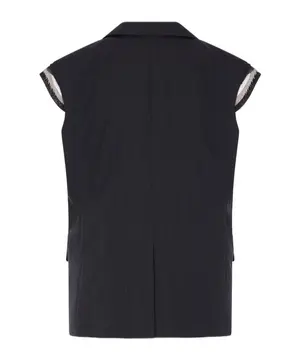 Sacai Chalk Stripe Vest - Black