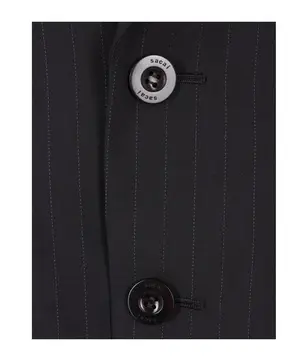 Sacai Chalk Stripe Vest - Black