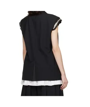 Sacai Chalk Stripe Vest - Black
