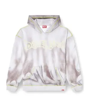DIESEL® Diesel S-Boxt-Hood-Show Long-Sleeved Hoodie Light Grey