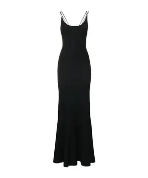 Gabriela Hearst Slip Dress With Back Ties - Black