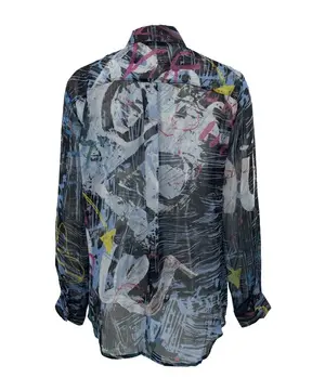 Sportmax Long Sleeve Printed Shirt - Gray