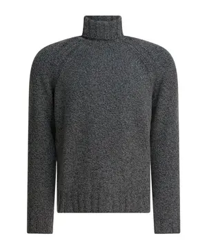 Zegna Knitted Turtleneck Jumper - Grey