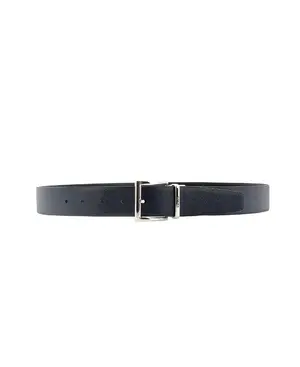 Prada Logo Detailed Reversible Buckle Belt - Black