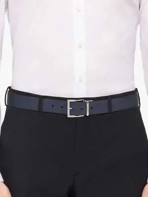 Prada Logo Detailed Reversible Buckle Belt - Black