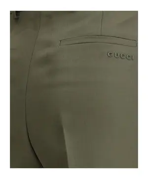 Gucci Embossed Wide-leg Pants With Front Pleats