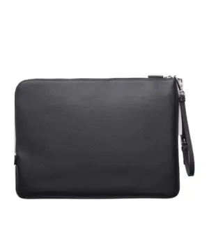 Prada Large Saffiano Leather Pouch With Removable Wristband