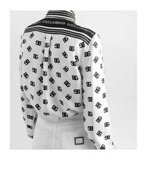 Dolce & Gabbana All-over Dg Logo Printed Twill Shirt