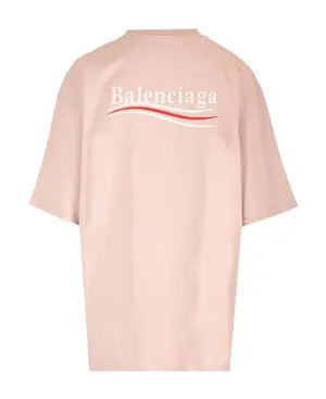 Balenciaga Logo Embroidered Crewneck T-shirt
