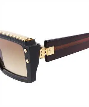 Balmain Logo Embellished Sunglasses - Nude