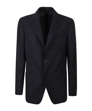 LARDINI Single-breasted Tailored Blazer - Blue