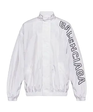 Balenciaga Logo Print Zip-up Jacket
