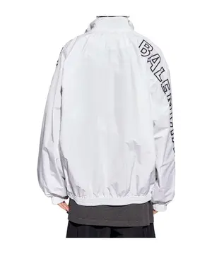 Balenciaga Logo Print Zip-up Jacket