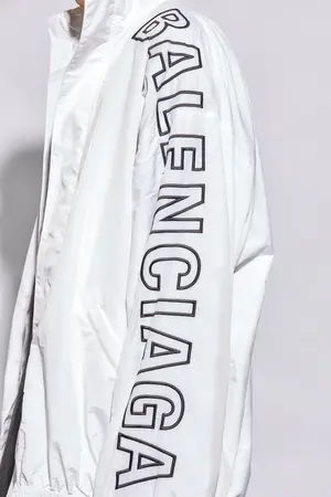 Balenciaga Logo Print Zip-up Jacket