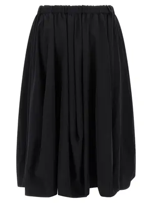 Comme Des Garçons Pleated Skirt With Drawstring Waist