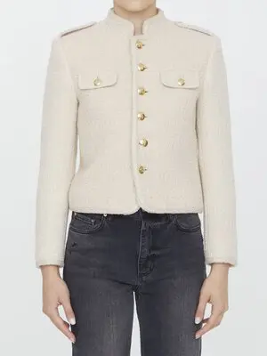 Celine Alluré Jacket In Bouclé Tweed