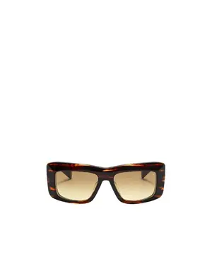 Balmain Logo Embellished Tortoiseshell Sunglasses - Nude