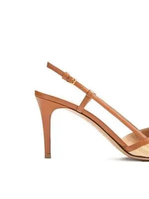 Valentino Garavani Vlogo Signature Slingback Heeled Pumps - Nude