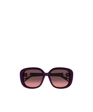 Chloé Eyewear Oval Frame Sunglasses - Purple