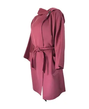 Max Mara Hooded Overcoat - Red