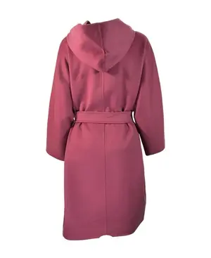 Max Mara Hooded Overcoat - Red