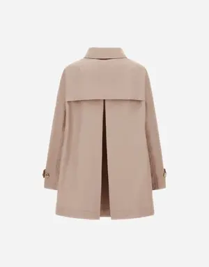 Herno Single-breasted A-line Coat - Nude
