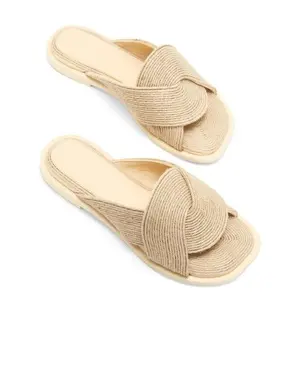 Loewe X Paula's Ibiza Raffia Flat Sandals