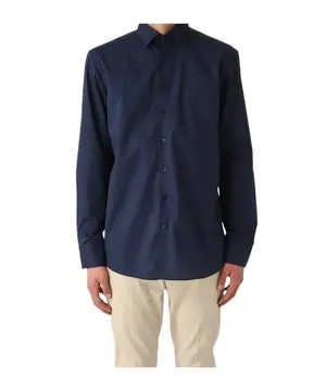Etro Pegaso Embroidered Buttoned Poplin Shirt - Navy