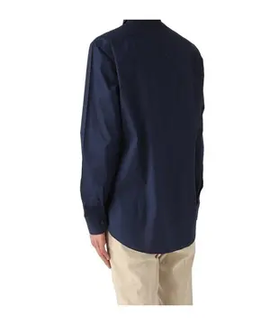 Etro Pegaso Embroidered Buttoned Poplin Shirt - Navy