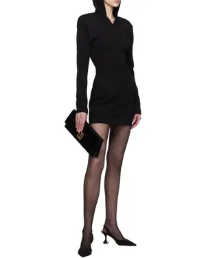 JEAN PAUL GAULTIER Long Sleeve Open Back Mini Dress