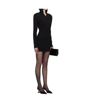 JEAN PAUL GAULTIER Long Sleeve Open Back Mini Dress