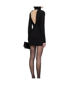 JEAN PAUL GAULTIER Long Sleeve Open Back Mini Dress