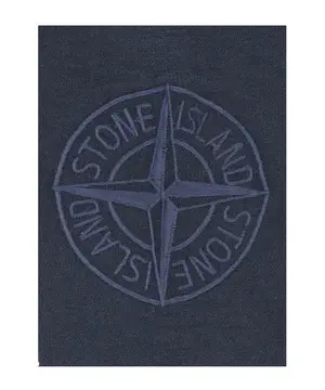 Stone Island Embroidered Logo Knitted Jumper - Blue