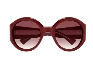 Gucci Round Frame Sunglasses - Red