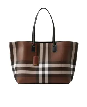 Burberry Check Printed Tote Bag