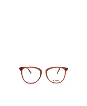 Chloé Gold Chain Red Eyeglasses - White