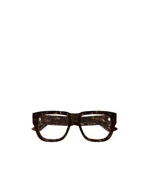Alexander McQueen Square Frame Eyeglasses - Black