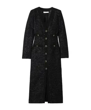 Alessandra Rich Long-sleeved V-neck Button-front Dress