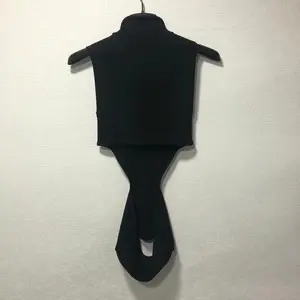 We11Done Ribbed-knit Cut-out Top
