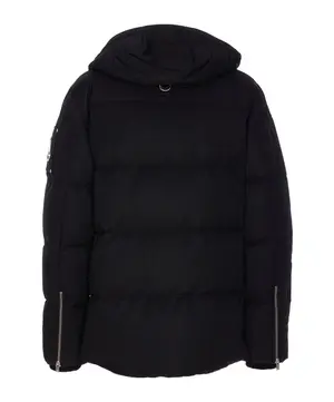 Moose Knuckles Zip Detailed Hooded Down Coat