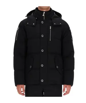 Moose Knuckles Zip Detailed Hooded Down Coat