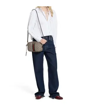 Gucci Ophidia Small Camera Bag - Beige/dark Brown
