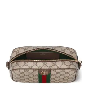 Gucci Ophidia Small Camera Bag - Beige/dark Brown