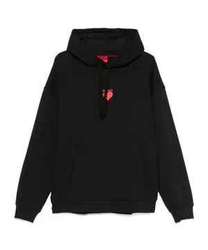 Hugo Boss Heart-print Cotton Hoodie