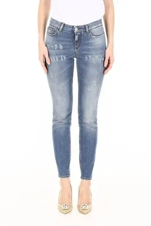 Dolce & Gabbana Faded Skinny Jeans - Blue